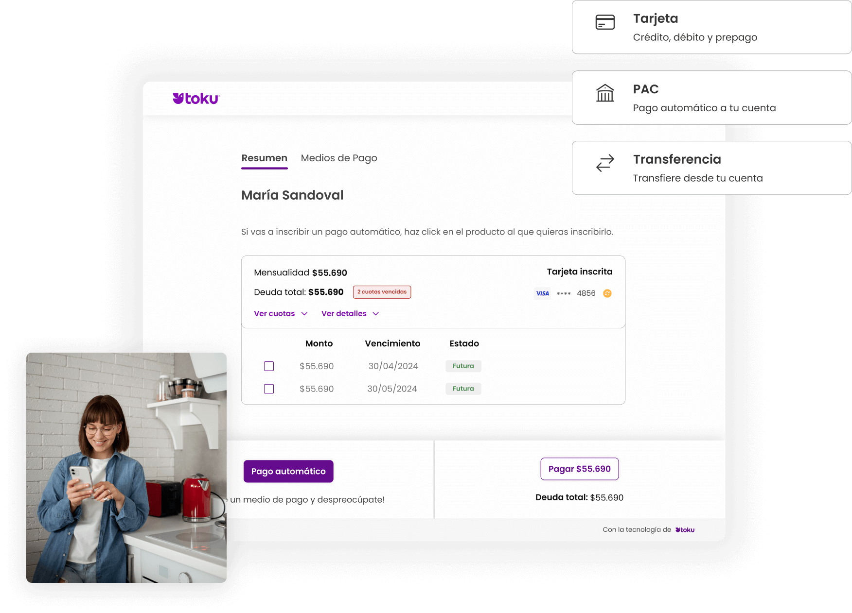 Soluciones de Pago para Empresas de Servicios | Toku CL